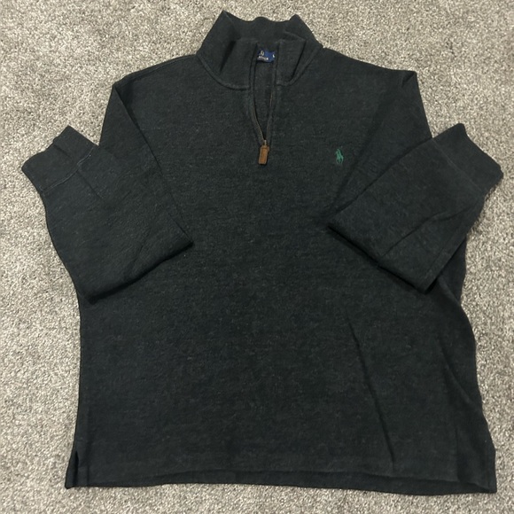 Polo Ralph Lauren | Sweaters | Mens Polo Large Gray Zip Up Pullover ...
